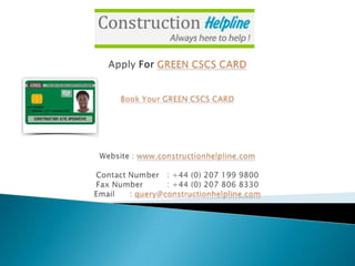 Green cscs-card | PPTX