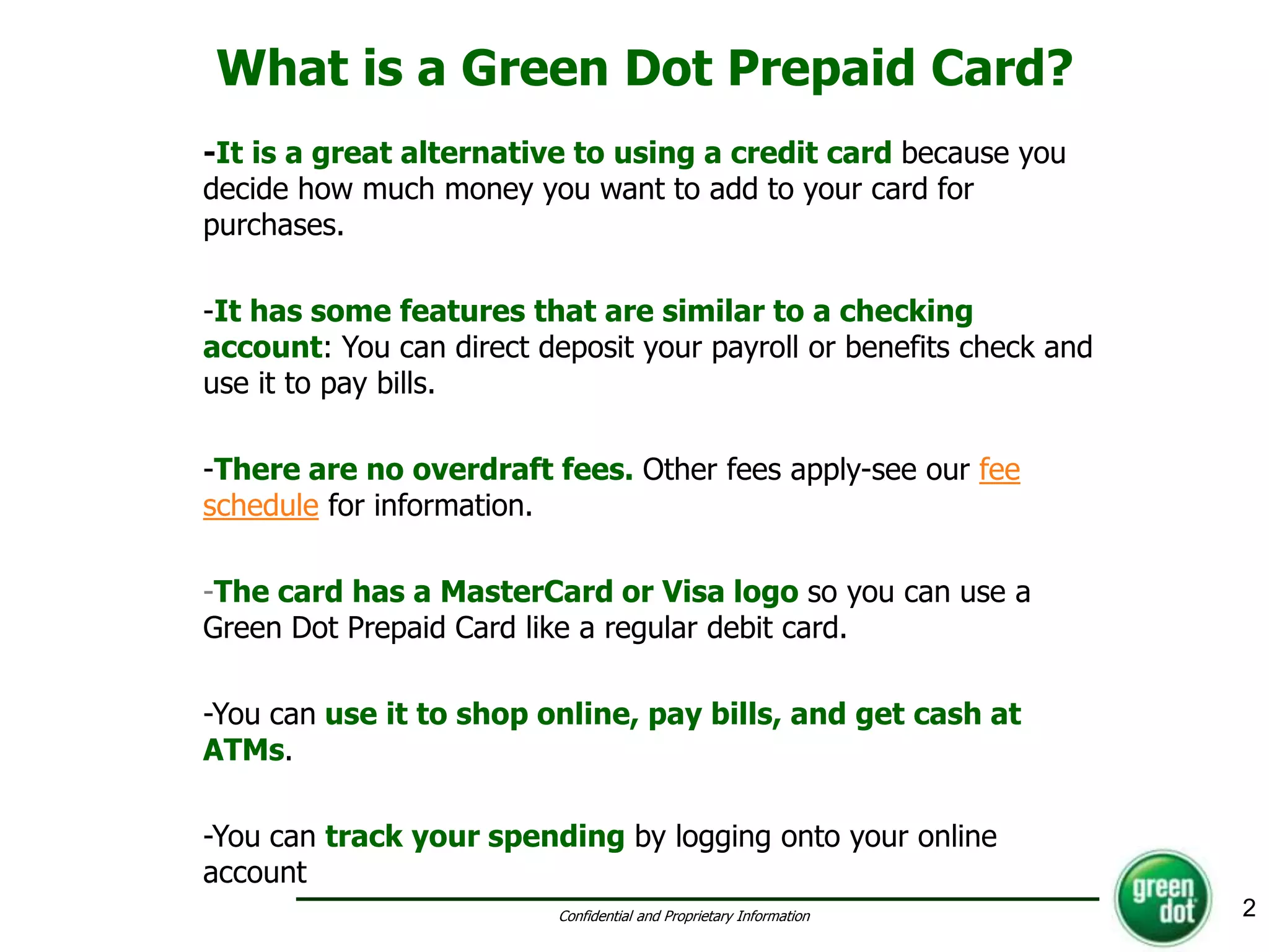 Green Dot Card | PPTX