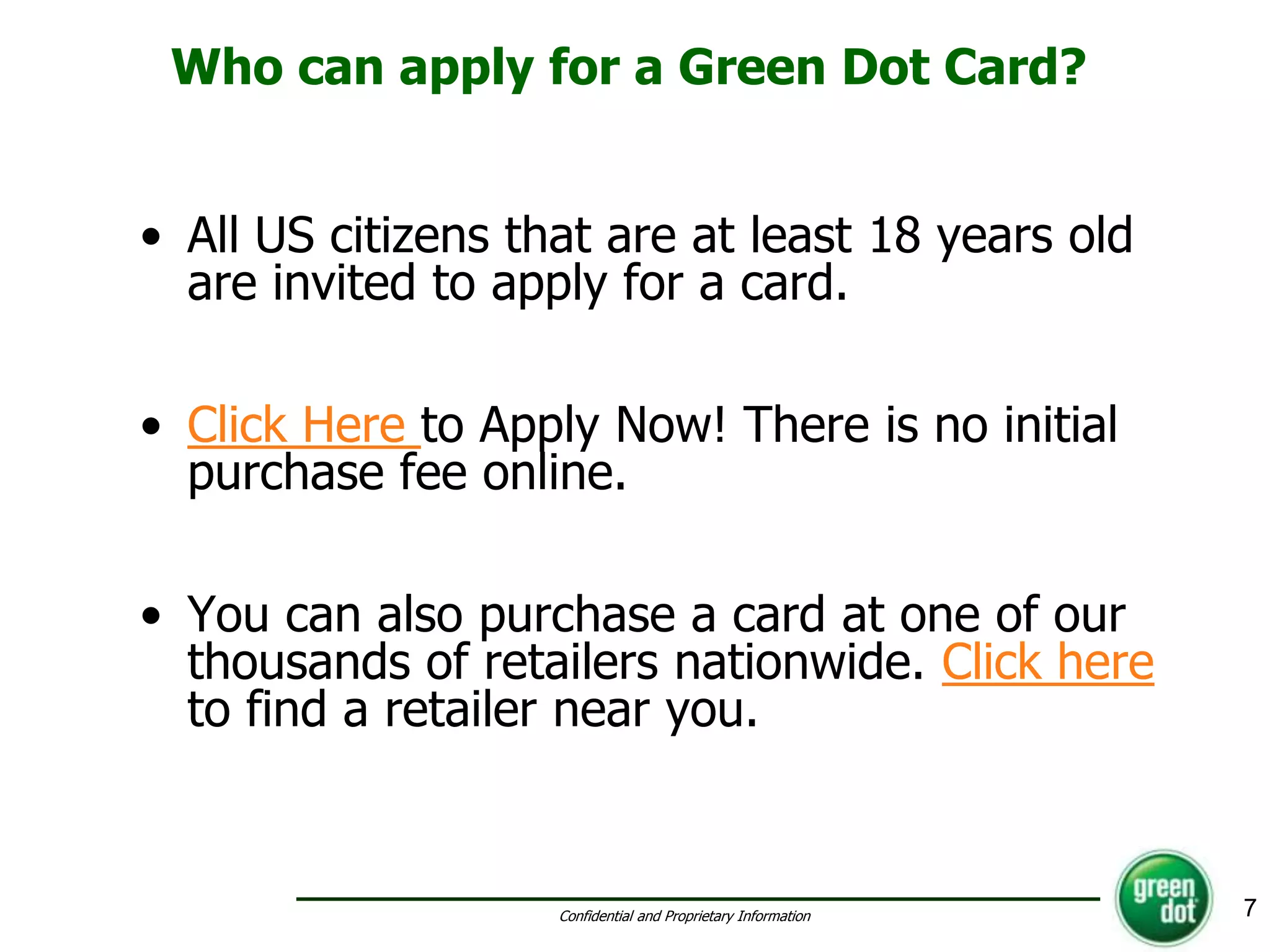 Green Dot Card | PPTX