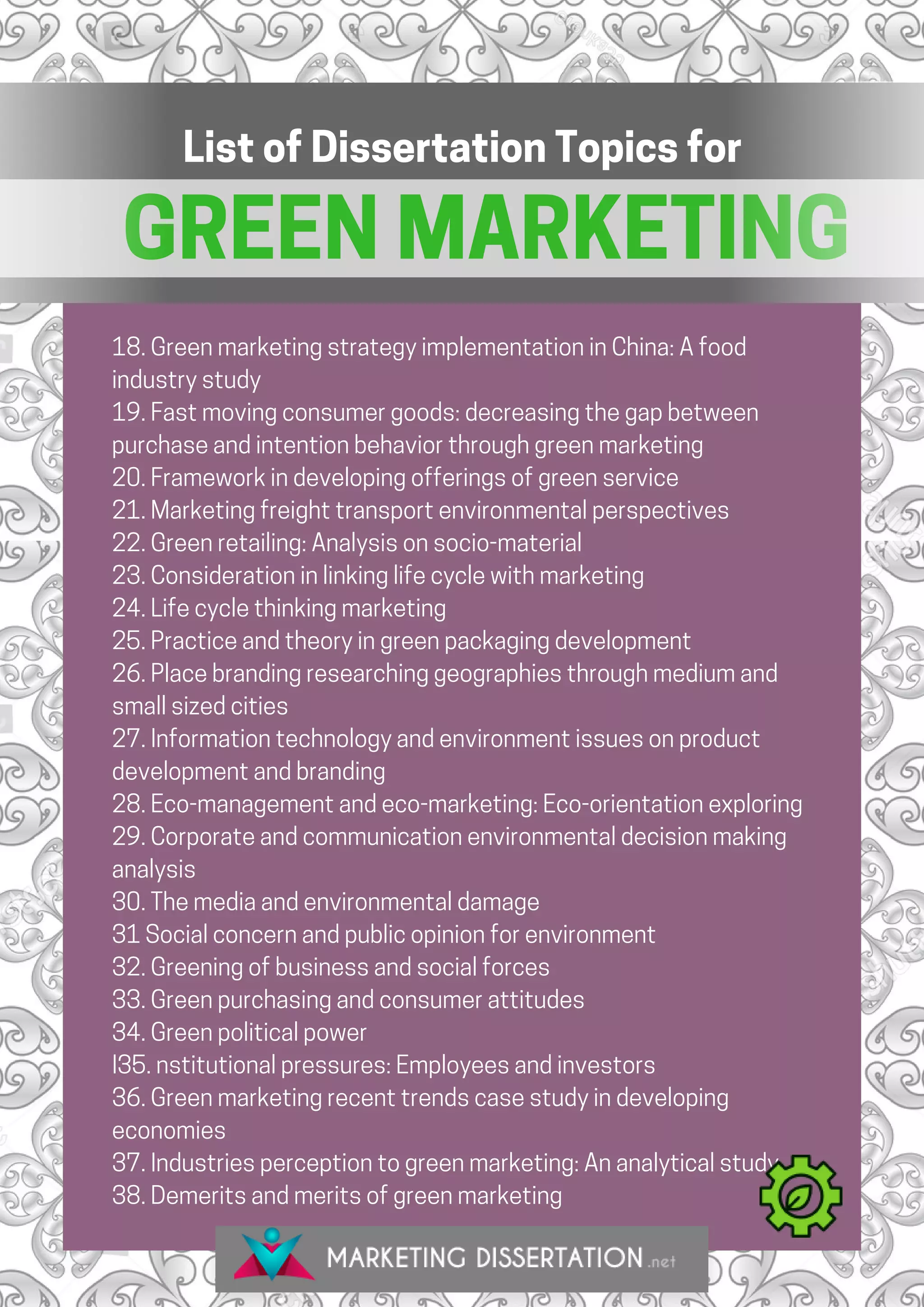 Green Marketing Dissertation Topics | PDF