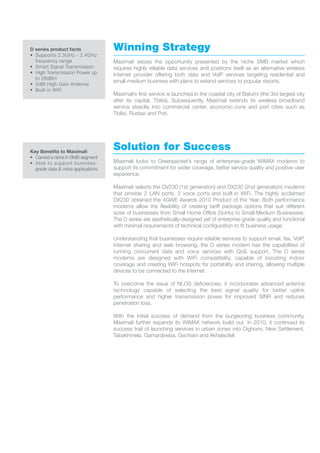Green packet-wimax-modem-case studies-2012 | PDF