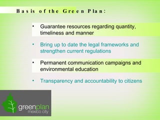 Creating and Implementing Green Plans: Mexico City Case Study | PPT
