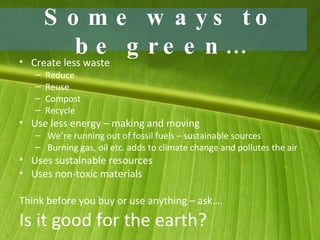 Green Science Room revisited | PPT