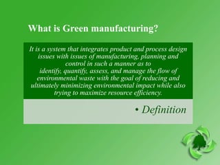 Green Manufacturing | PPSX