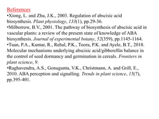 ABA Harmone Regulatory Pathway | PPTX