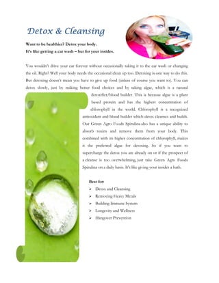 Green agro foods spirulina | PDF