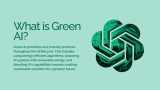 Green AI Empowering a Sustainable Future | PDF