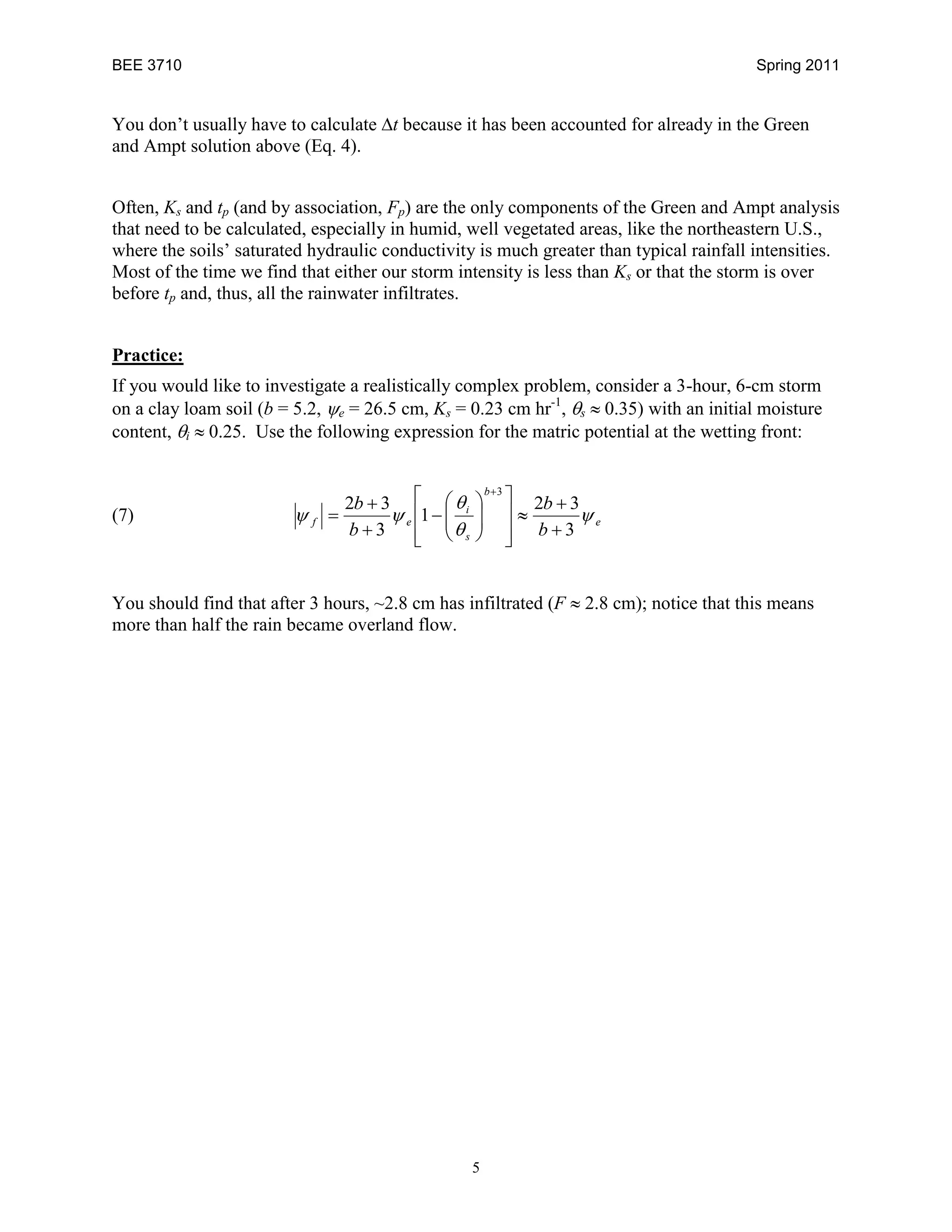Green ampt | PDF