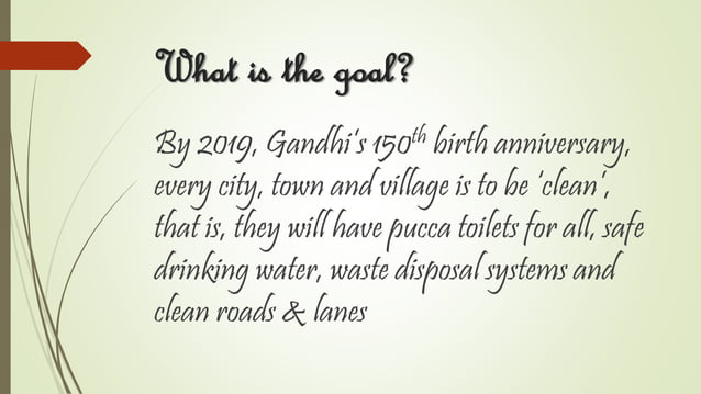 Swachh Bharat abhiyan (Green and Clean City) | PPTX