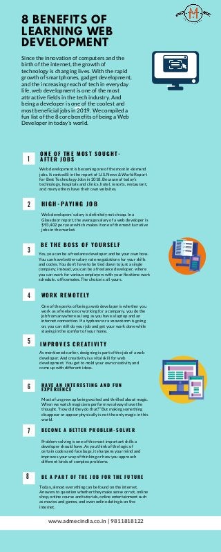 8 Benefits of Learning Web development