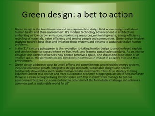 Green and sustainable design | PPTX