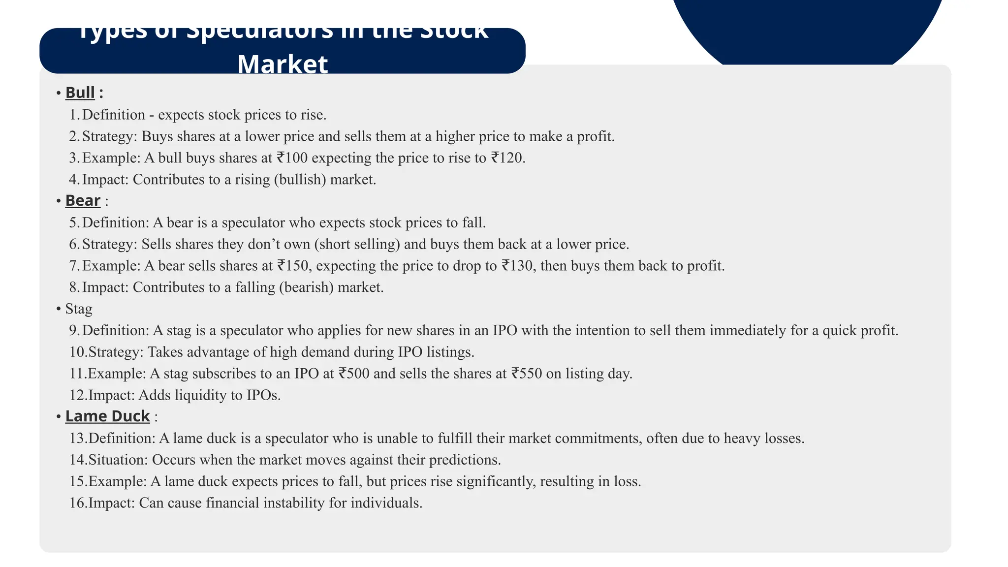 functionaries of stock market, shjxms kshdbmsh the | PPTX