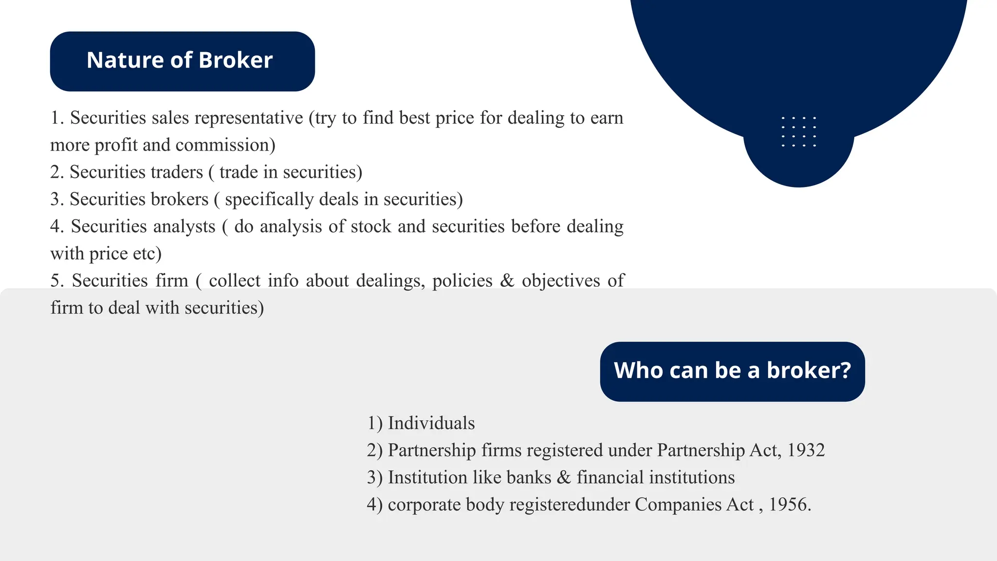 functionaries of stock market, shjxms kshdbmsh the | PPTX