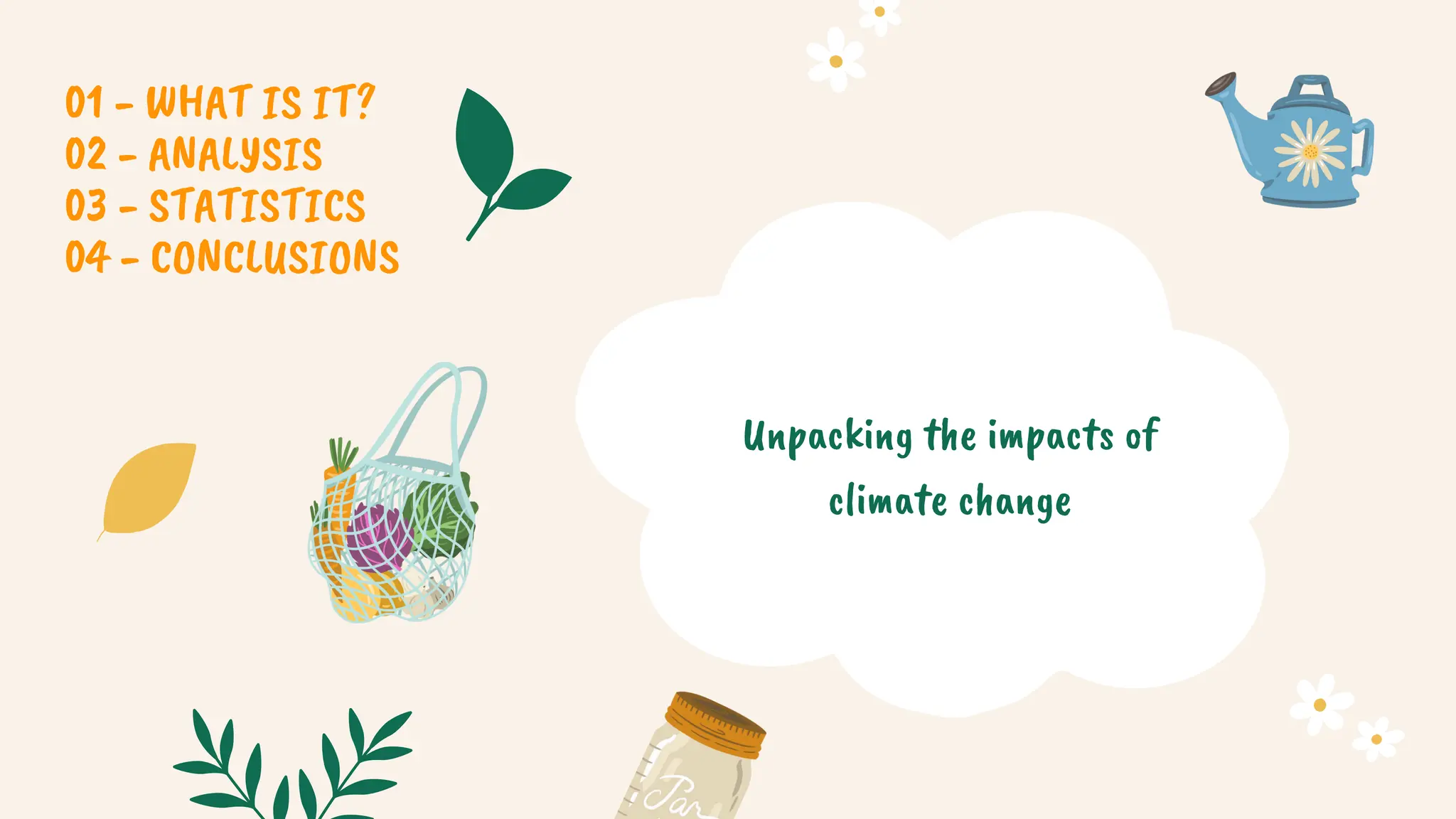 Green and yellow Climate Change illustration presentation_20231107 ...
