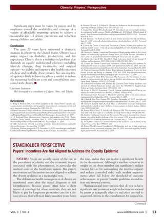 Obesity: Effective Treatment Requires Change in Payers\' Perspective | PDF