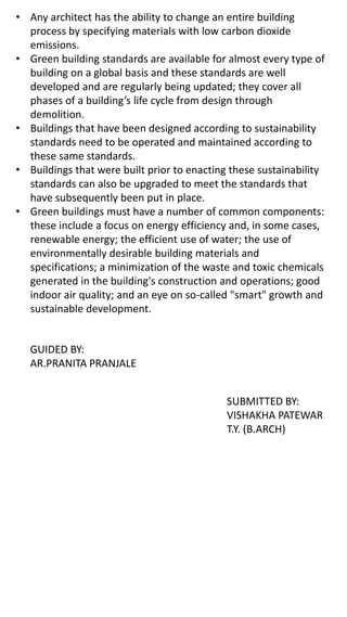 Green architecture | PPTX