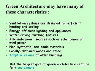 Green architecture and_hr final | PPT