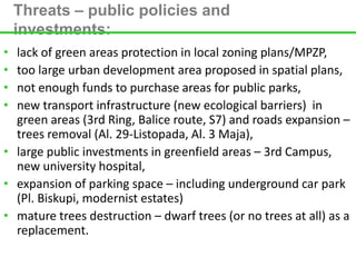 Green areas in city | PPTX | Developmental Sites | Real Estate