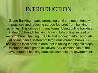 Green banking | PPTX