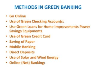 Green banking by G.Reka