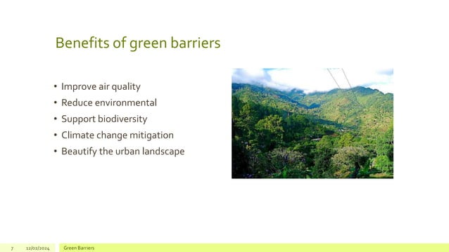 Green Barriers and how they help the earth | PPT