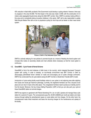 GreenBIKE - Cycle Sharing Concept in India | PDF