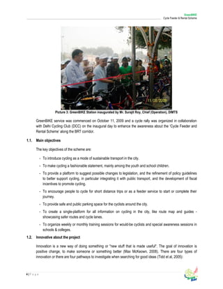 GreenBIKE - Cycle Sharing Concept in India | PDF