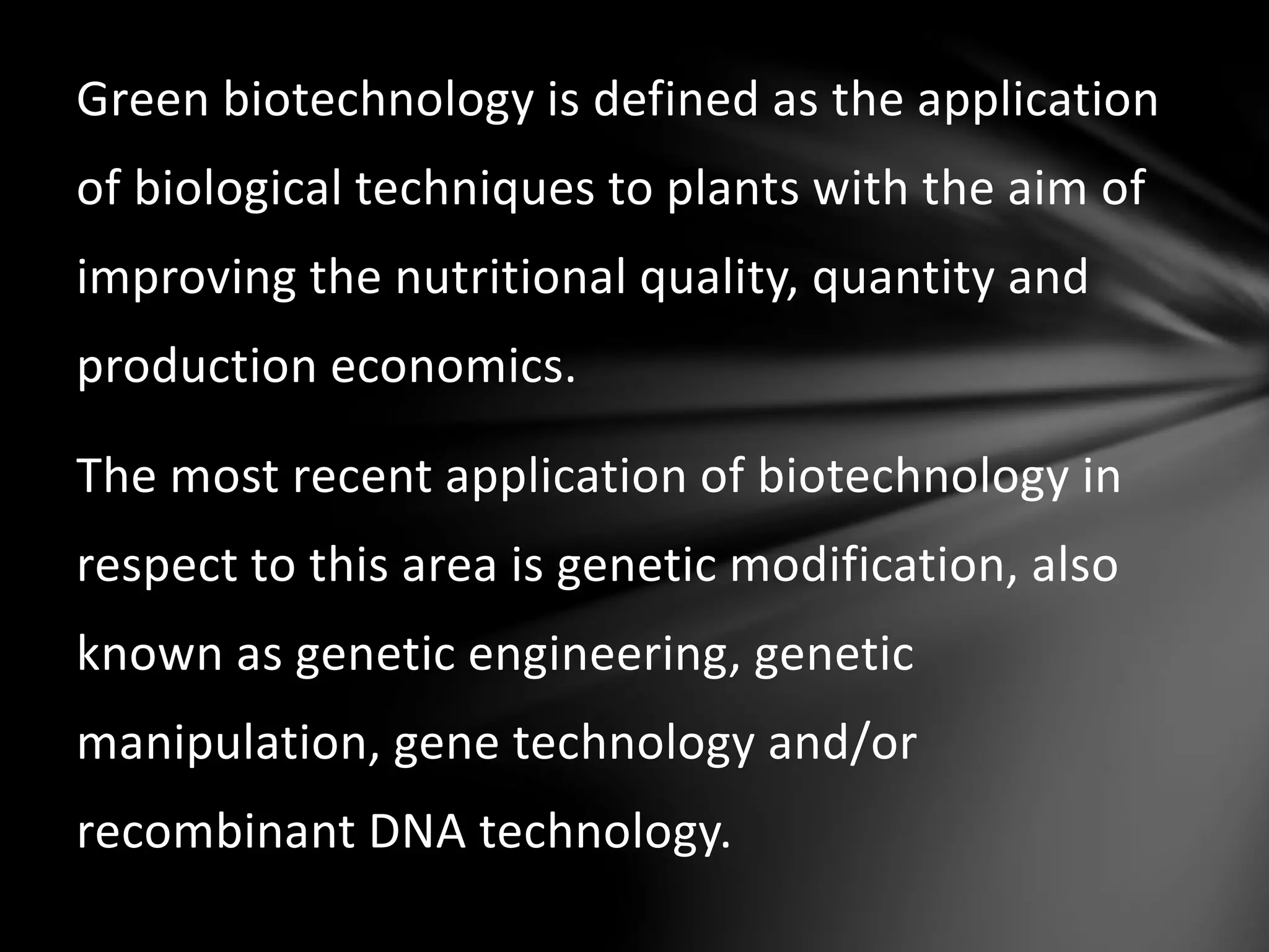 Green biotechnology | PPTX