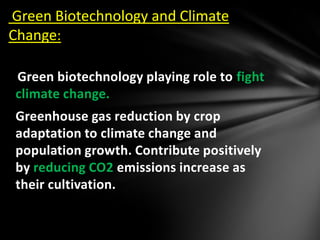 Green biotechnology | PPTX