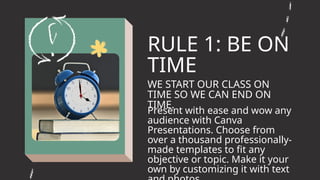 Green Blackboard Handwritten and Illustrated Classroom Rules Education ...