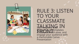 Green Blackboard Handwritten and Illustrated Classroom Rules Education ...