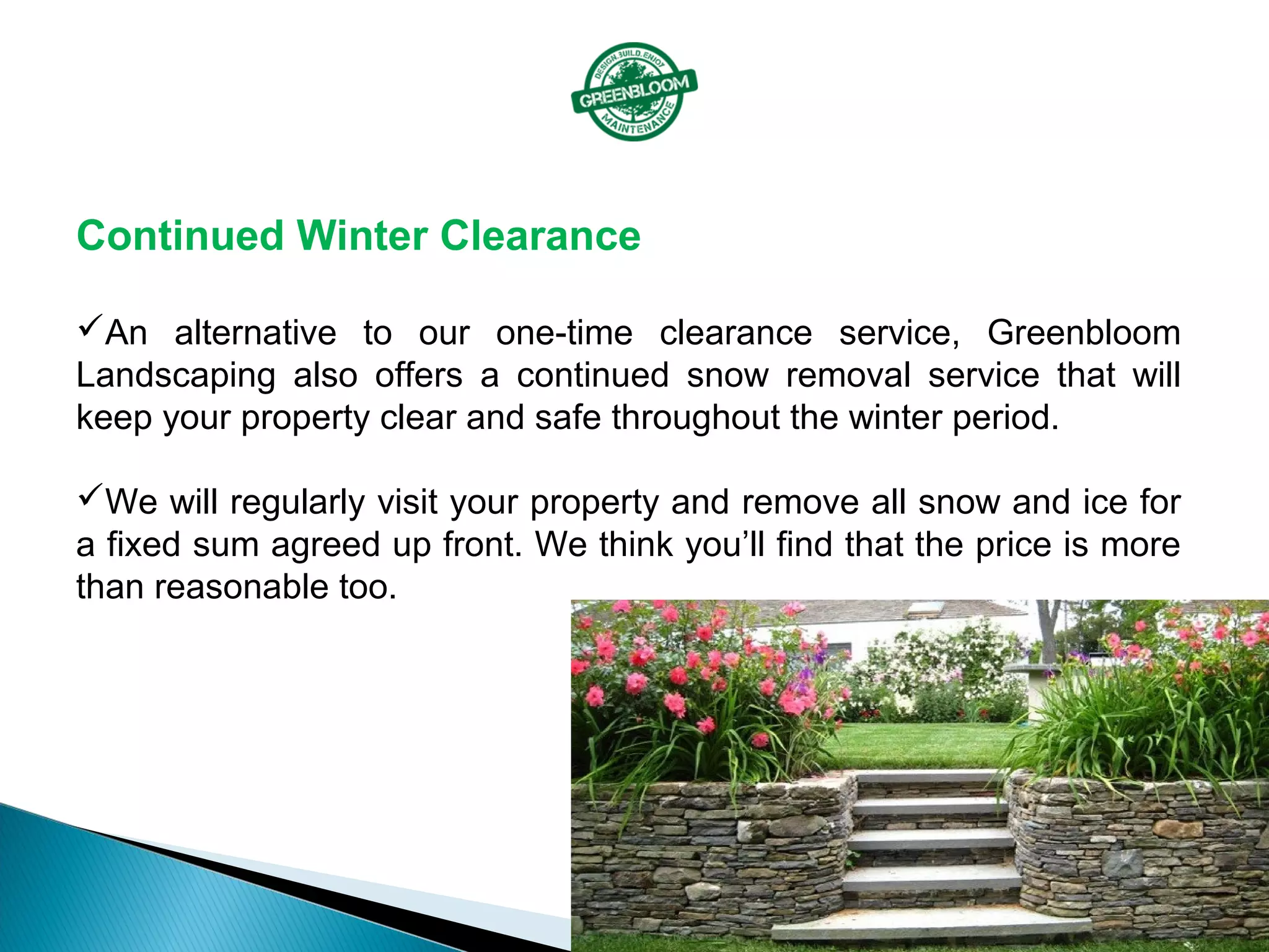 Green Bloom - SNOW REMOVAL | PPT