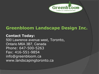 Greenbloom Landscape Design Inc. | PPT
