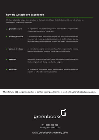 Greenbooks Learning Solutions factsheet | PDF