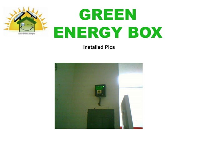 Green Energy Box Save Energy Today | PPS