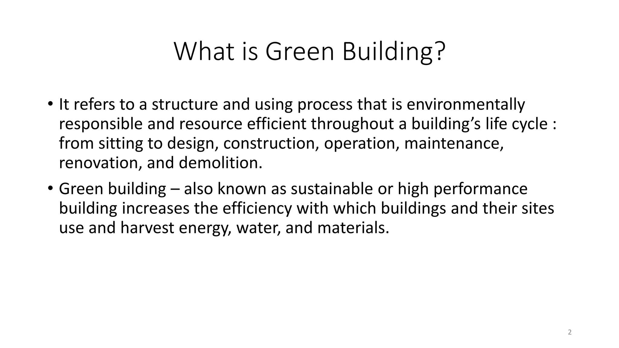 Green building | PPTX | Environmental Services Industry | Industries