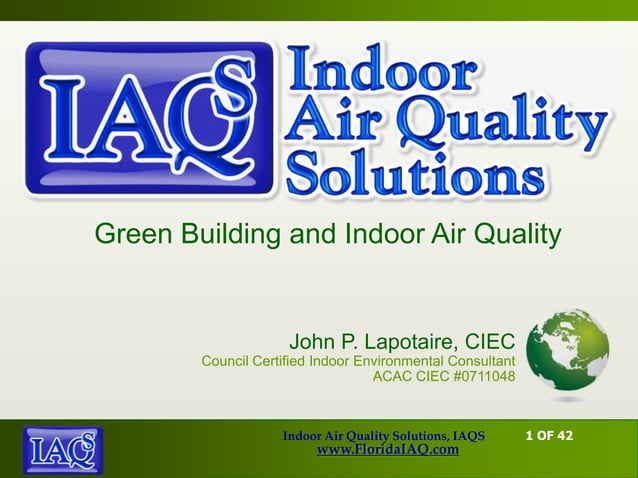 Green building and indoor air quality indoor air quality solutions ...