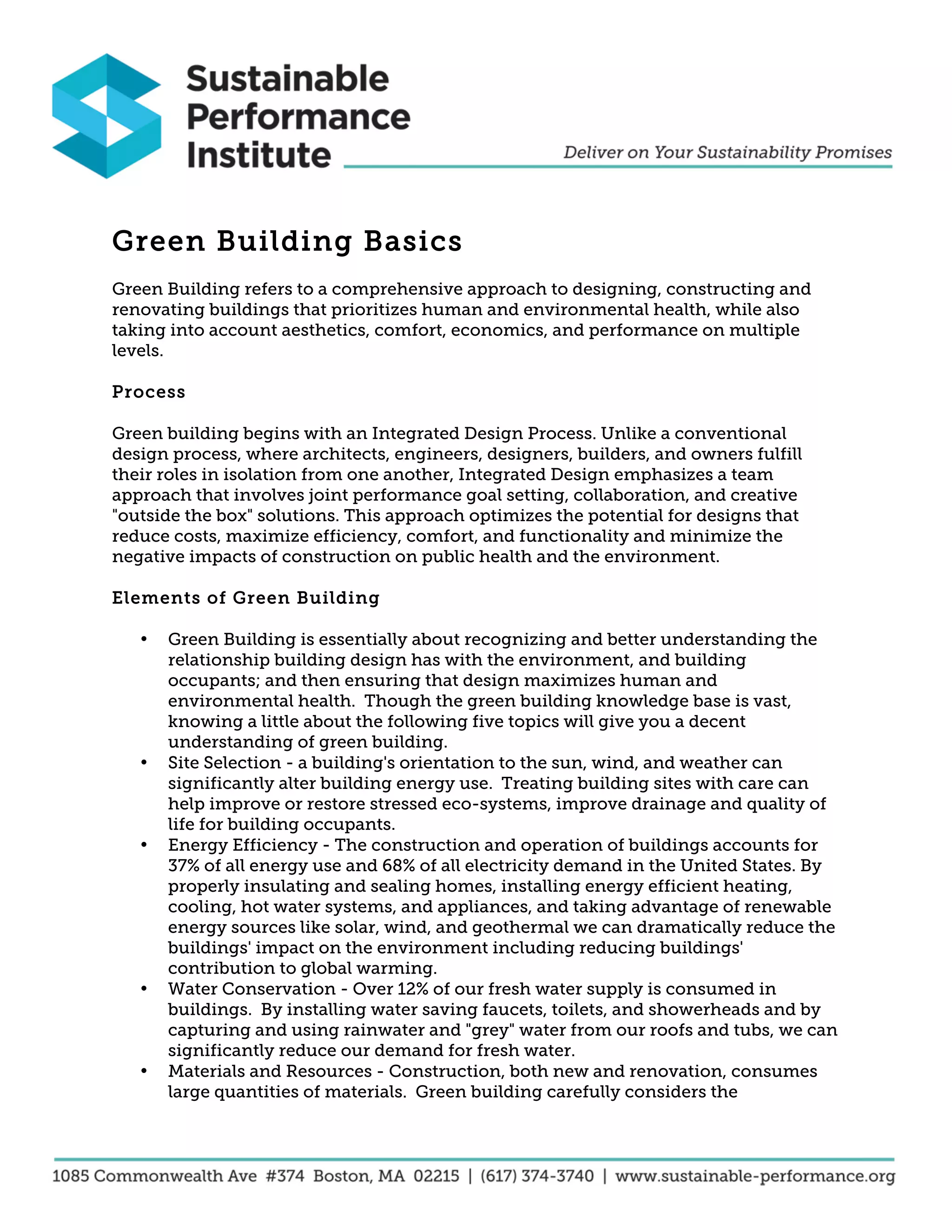 Green Building Basics | PDF