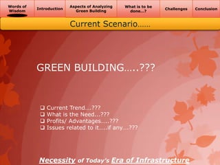 Green building challenges | PPTX