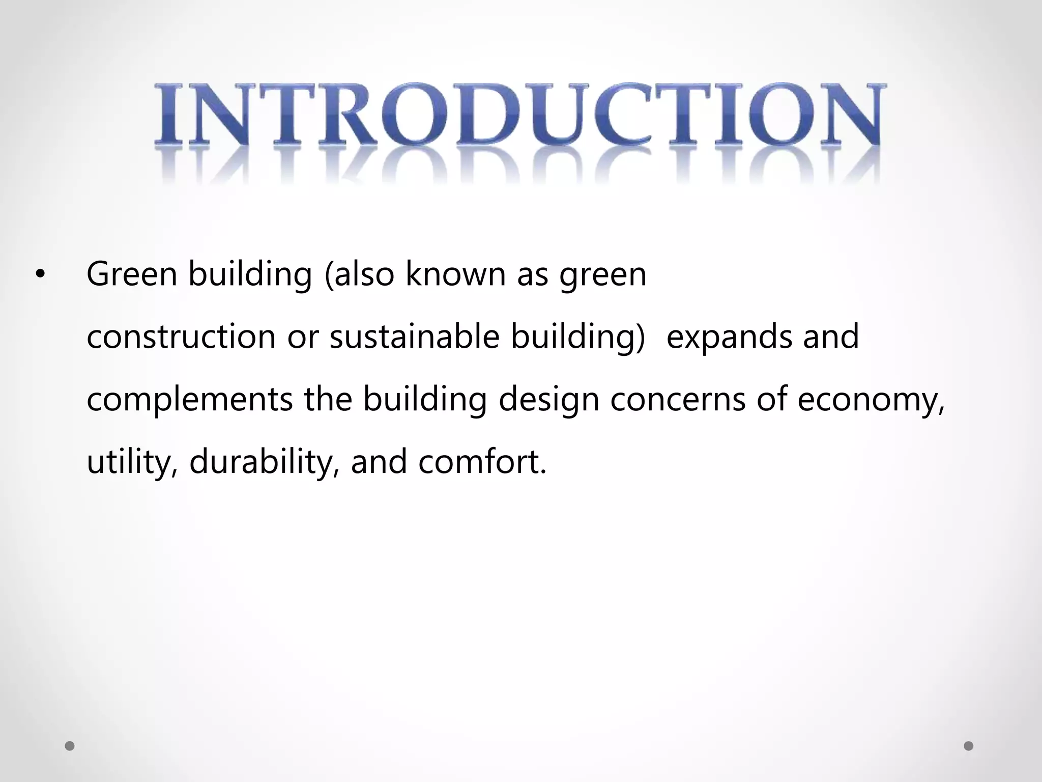 Green building concept | PPTX