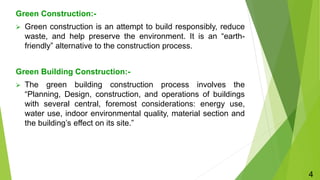 Green Building Construction: Case study on Green Building | PPTX