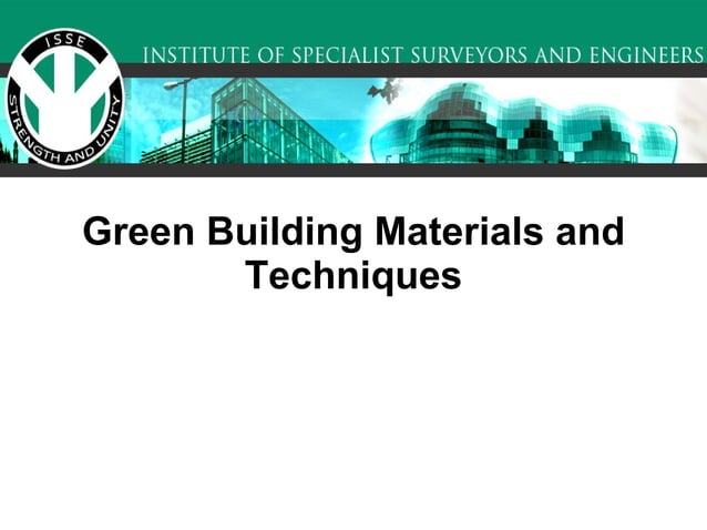 Green building materials | PPT