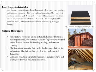 GREEN BUILDING MATERIALS FOR SUISTAINABLE ARCHITECTURE AND BUILDING ...