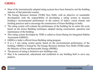 green building notes and their criteria rating | PDF