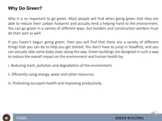 green building notes and their criteria rating | PDF