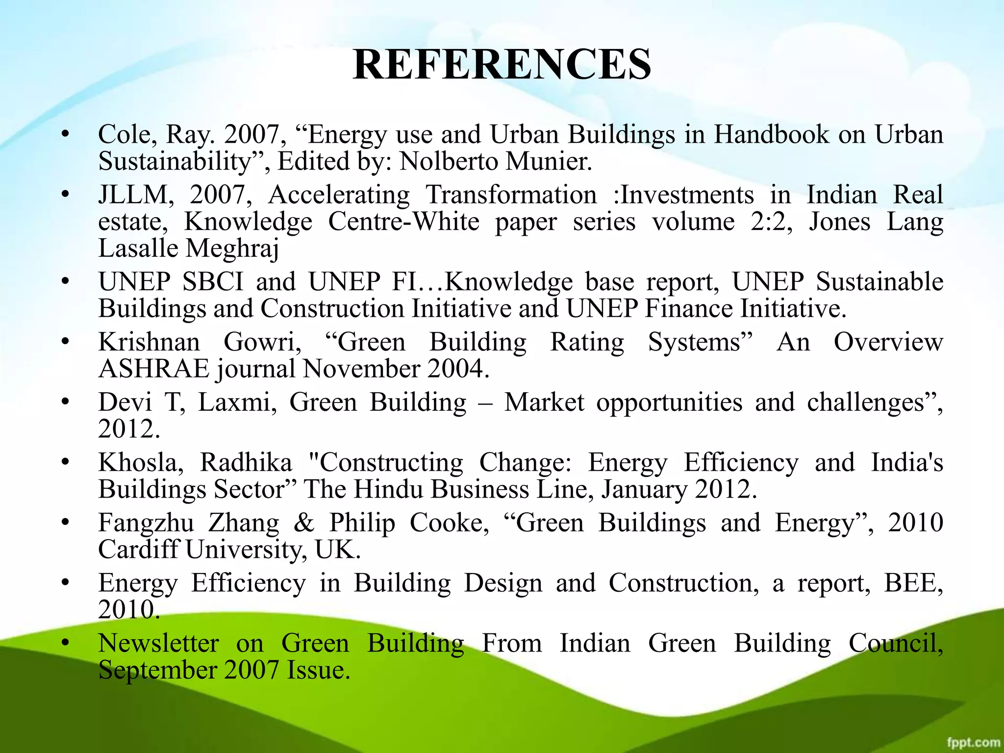Green building ppt | PPTX