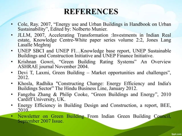 Green building ppt | PPTX | Environmental Services Industry | Industries