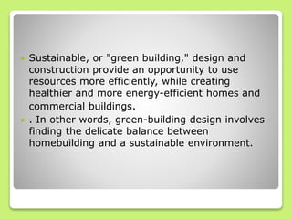 Green building ppt | PPTX