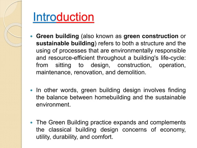 Green building ppt | PPT