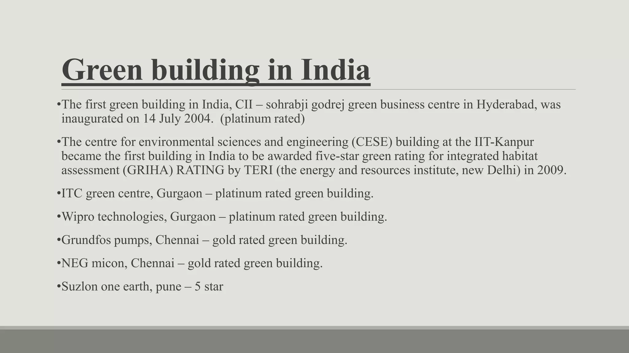 Green building ppt | PPTX